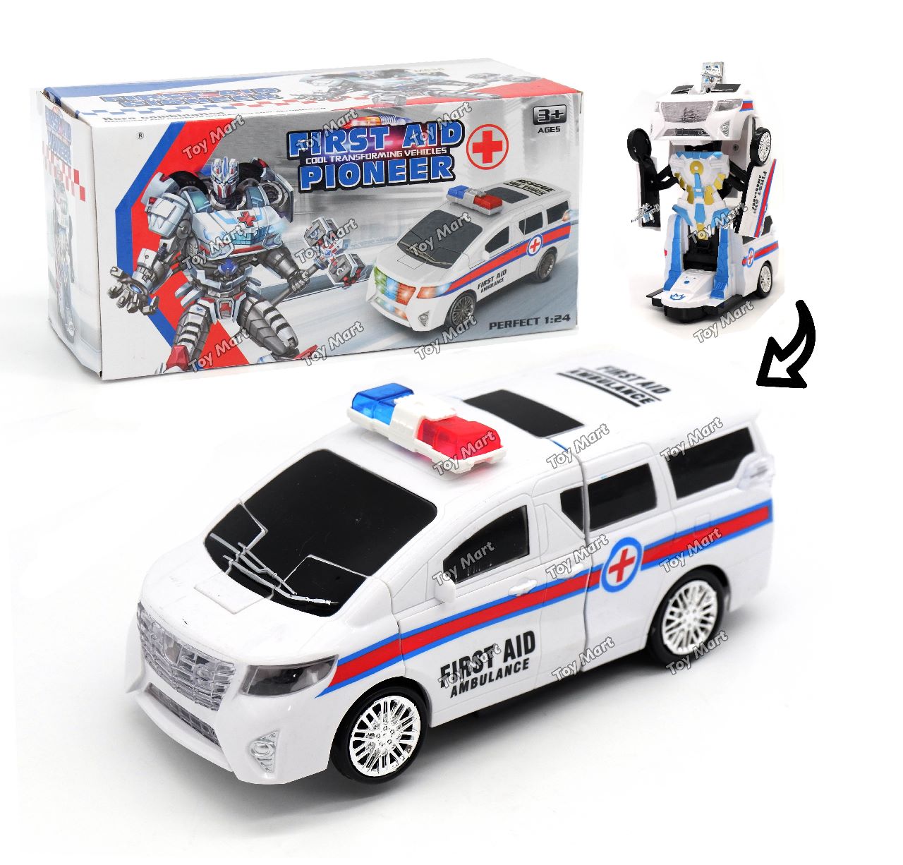 First Aid / Fire Fighting Pioneer Rescue Ambulance Transformer Robot ...