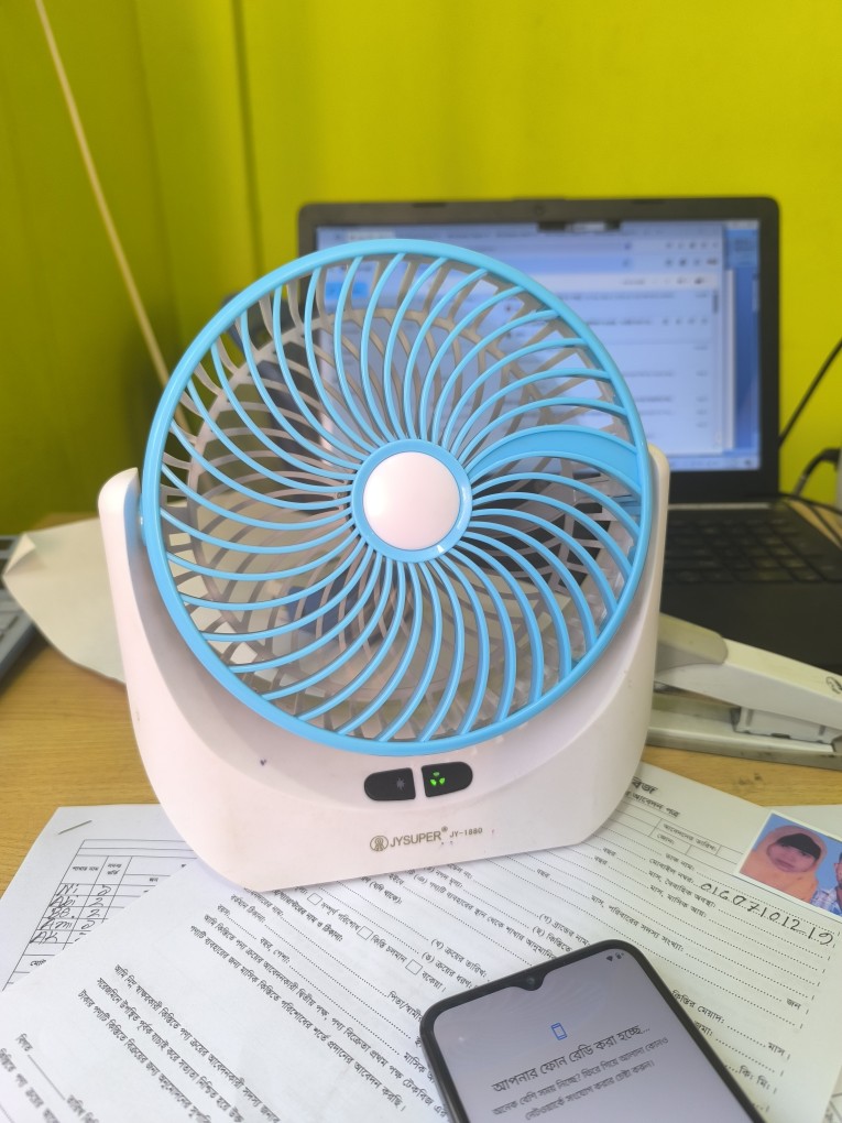 JY-SUPER Rechargeable USB Mini Desktop Table Fan with LED Light – JY ...