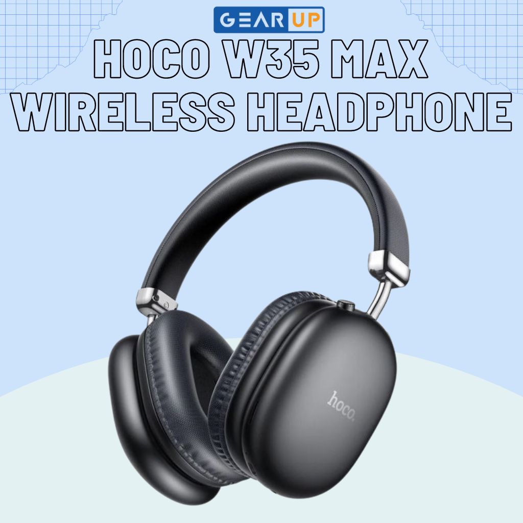 Hoco W35 Max Black Color Bluetooth V5.3 Headphone with 90 hours ...
