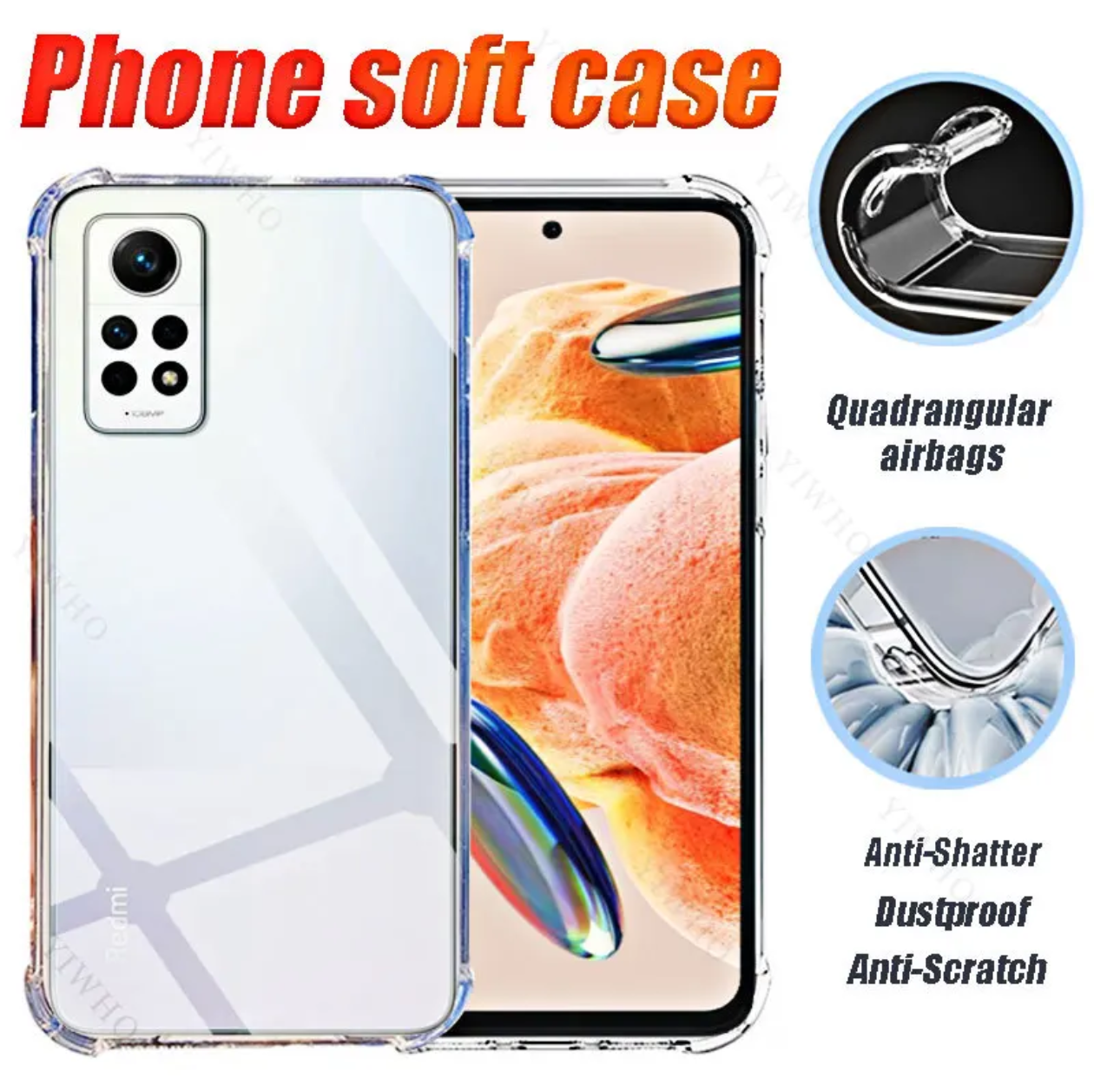 Xiaomi Redmi Note 12 pro 4G Transparent case / Back Cover