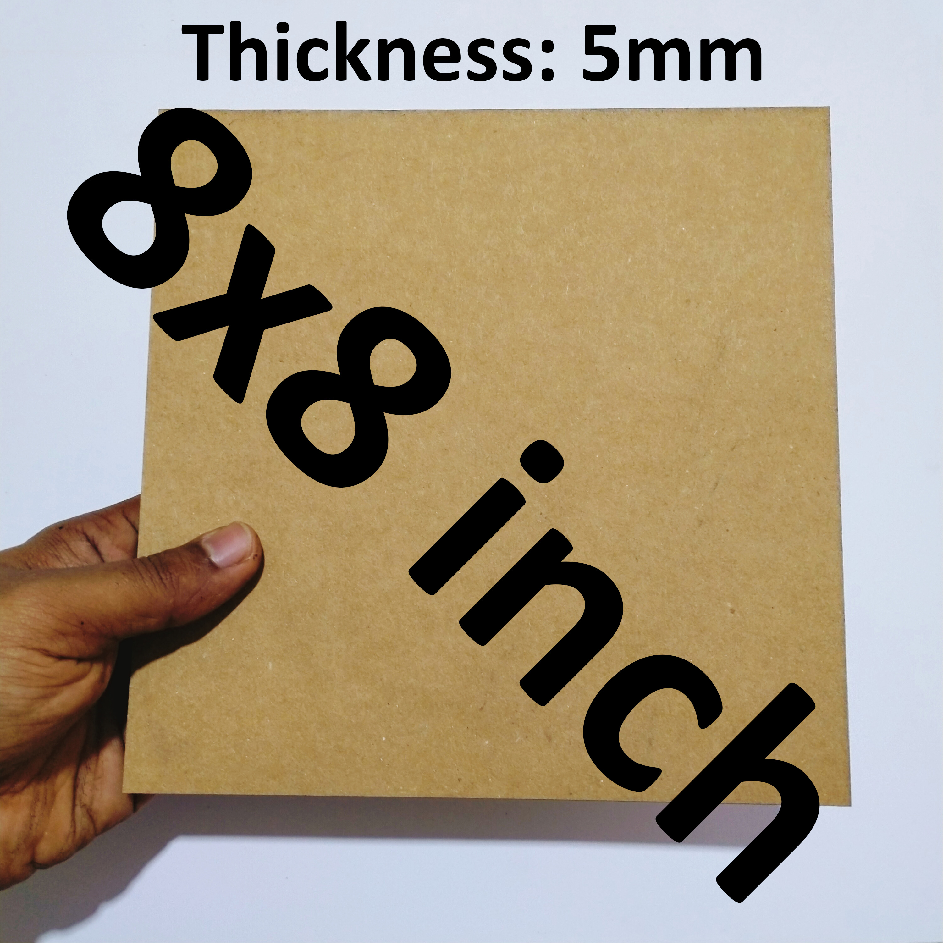 5mm Square Shaped MDF Board Sheet Hardboard Sheets for Art and Crafts ...