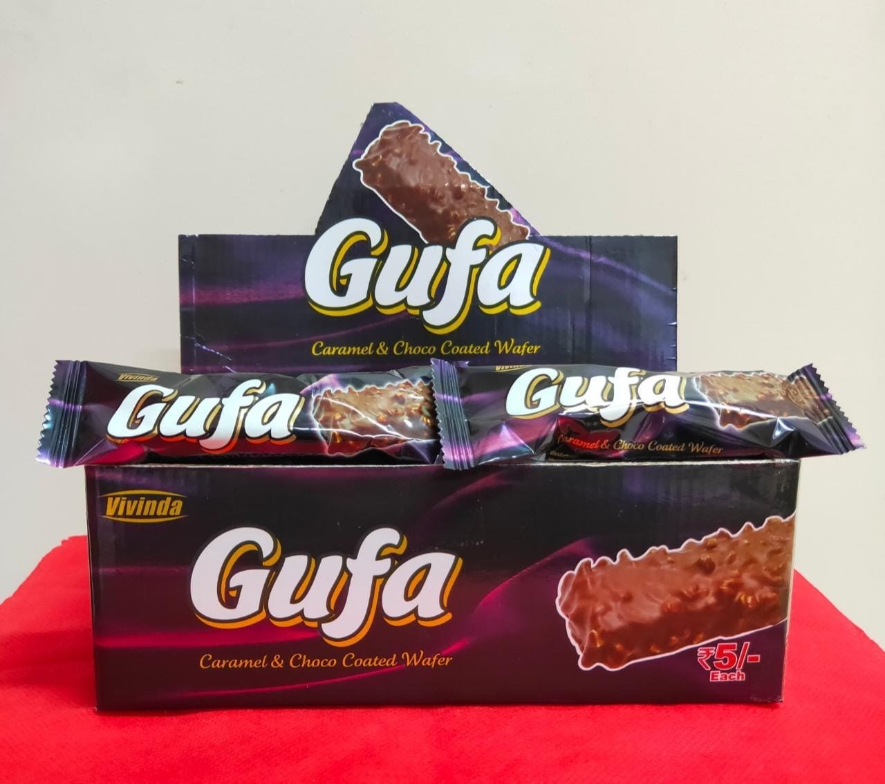 Caramel And Choco Coated Wafer Rectangular Gufa Chocolate -30 pcs ...