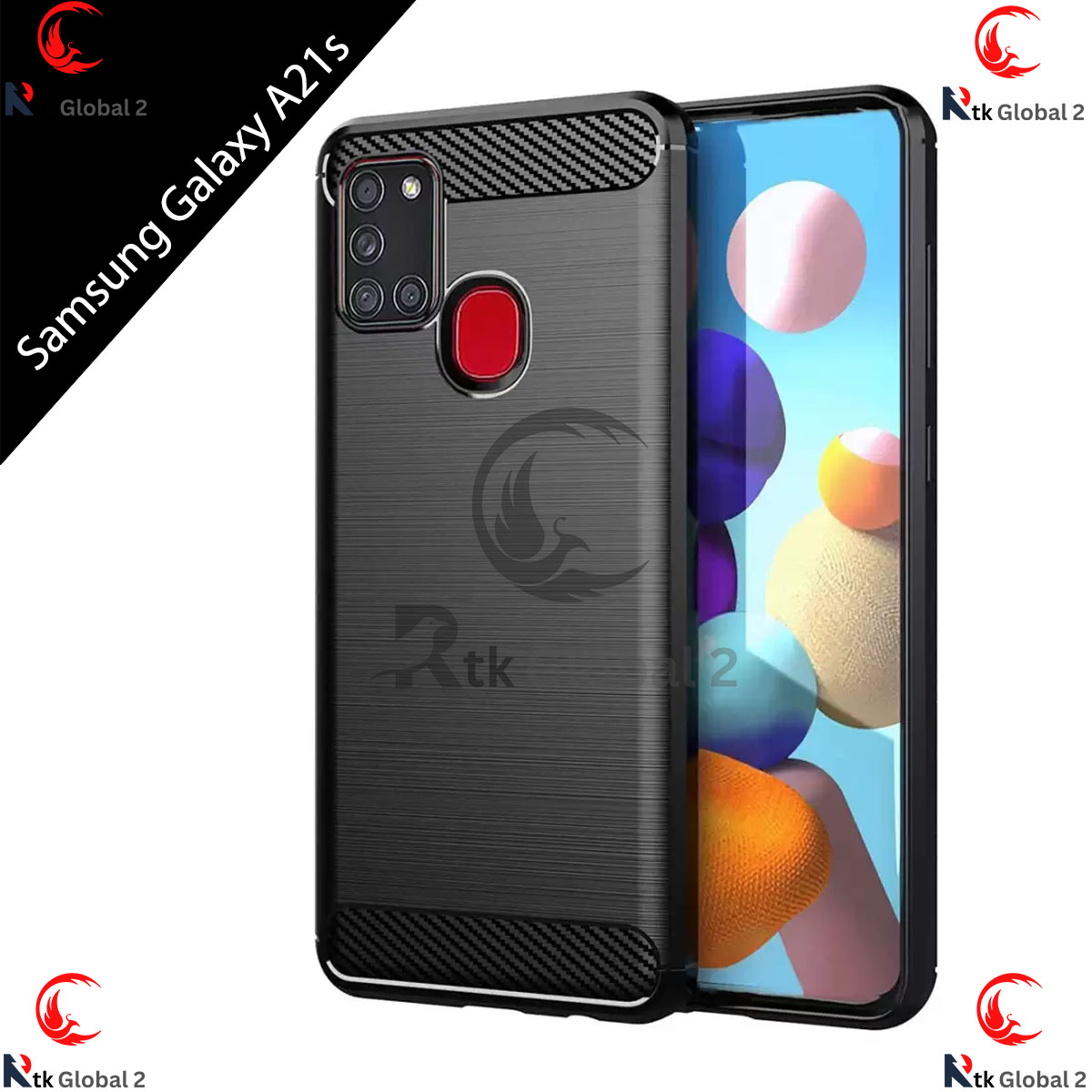 Carbon case For Samsung Galaxy A21s / Phone Case Carbon Fiber Anti ...