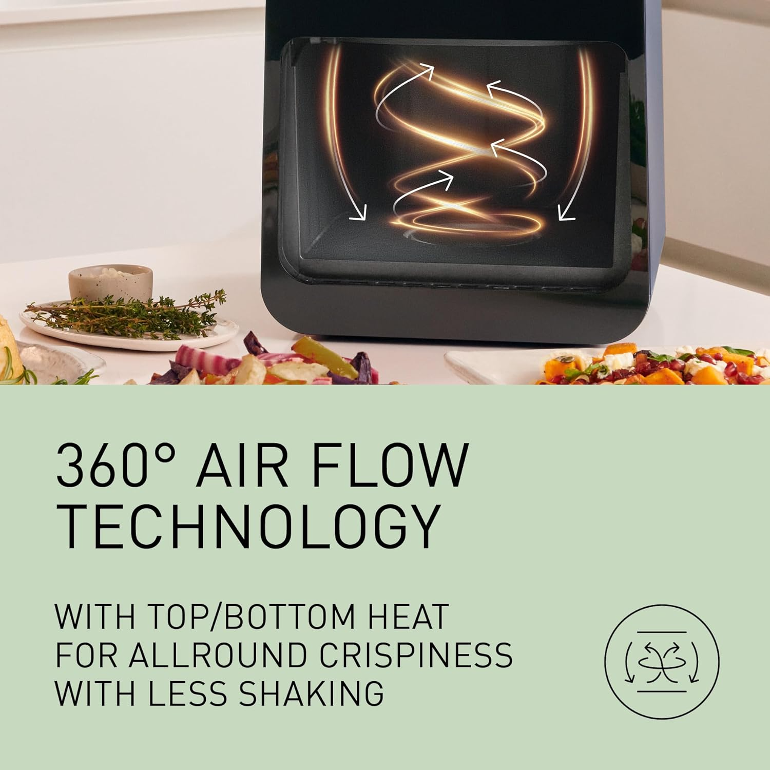 Panasonic Air Fryer NF-CC600 with Gentle Steam – 6L | Dual-Core Heating ...