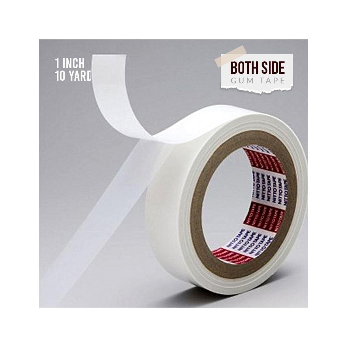 Both Sided Gum Tape 1 inch 10 Yards White Daraz .bd