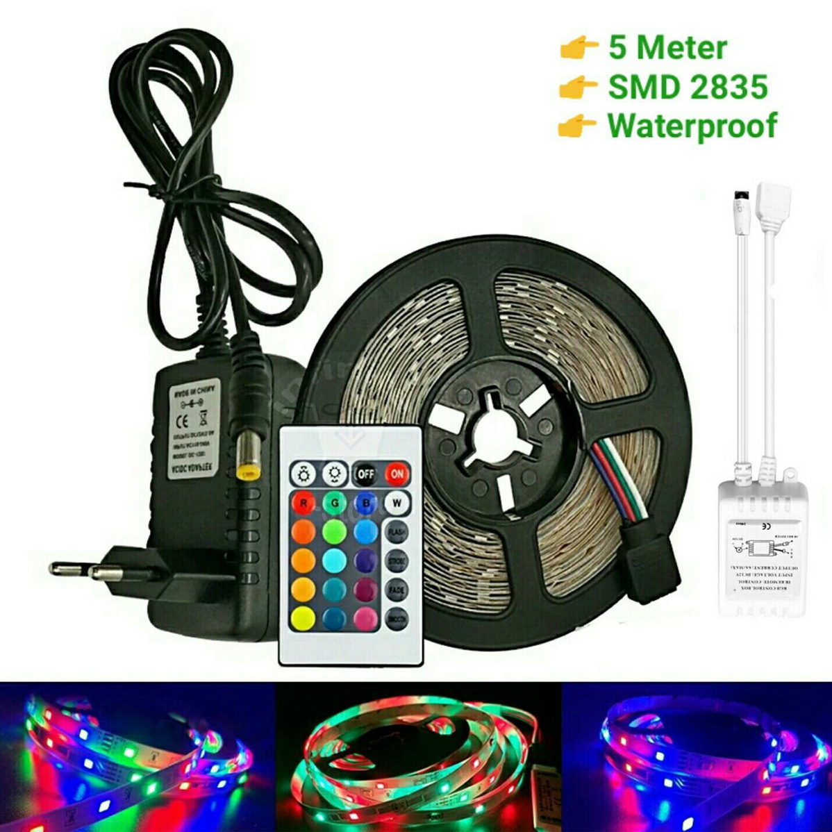 RGB Led Strip Light 2835 DC12V 5 meter - Rgb Led Strip Light | Daraz.com.bd