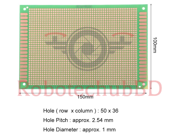 9x15cm / 10x15cm Single-Sided Veroboard – Green Fiberglass PCB ...