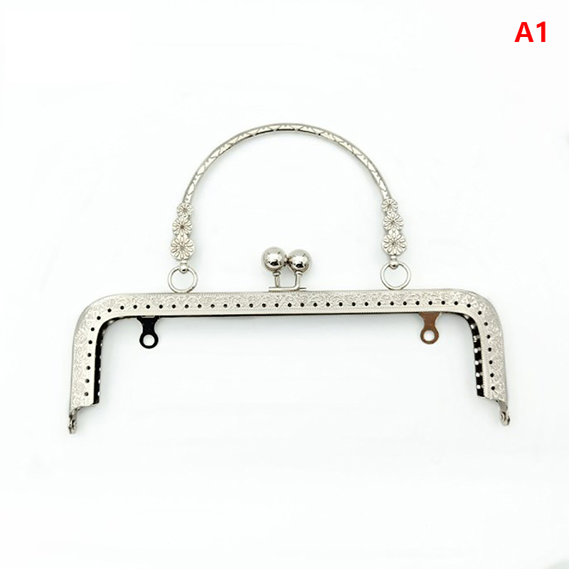 20CM Square Embossing Wrist Metal Kiss Clasp Frame For Bags Flower ...