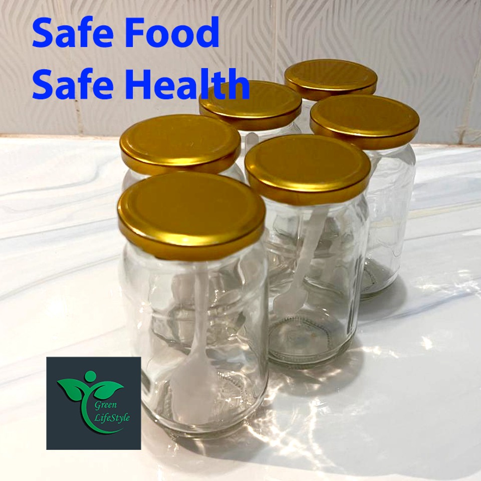 Super clean Glass Jar/Kacher jar 500gm 06 Pieces Set for Kitchen ...