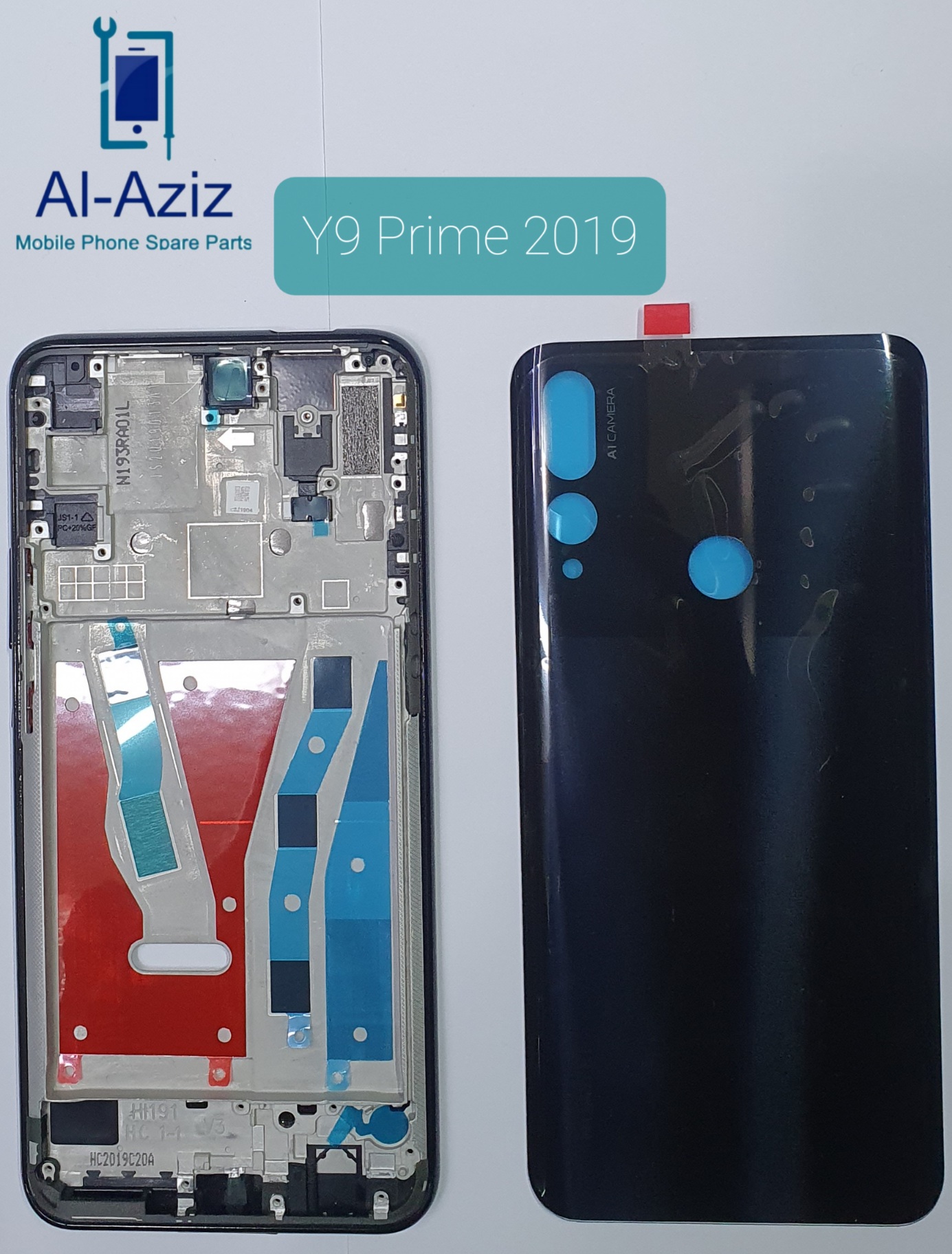Huawei y9 prime 2019 সম্পূর্ণ হাউজিং অরিজিনাল কেসিং বডি ব্যাক গ্লাস ...