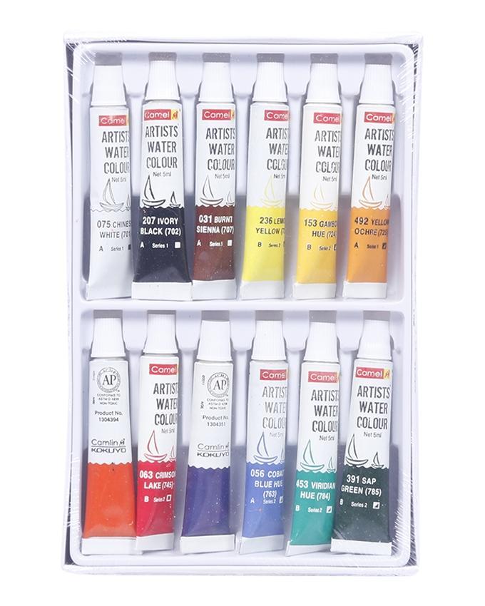 Camel Artist Water Colour Set 5ml 12 Shades, Multi Color, Camel ...