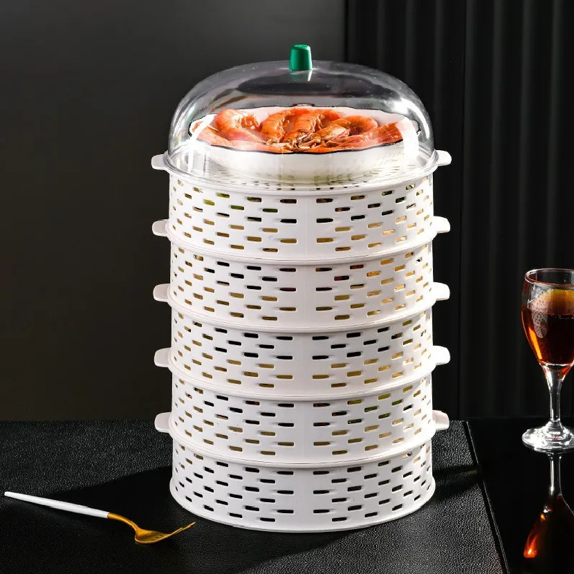 Food Insulation Covers 5 Layer Transparent Stackable Dustproof ...