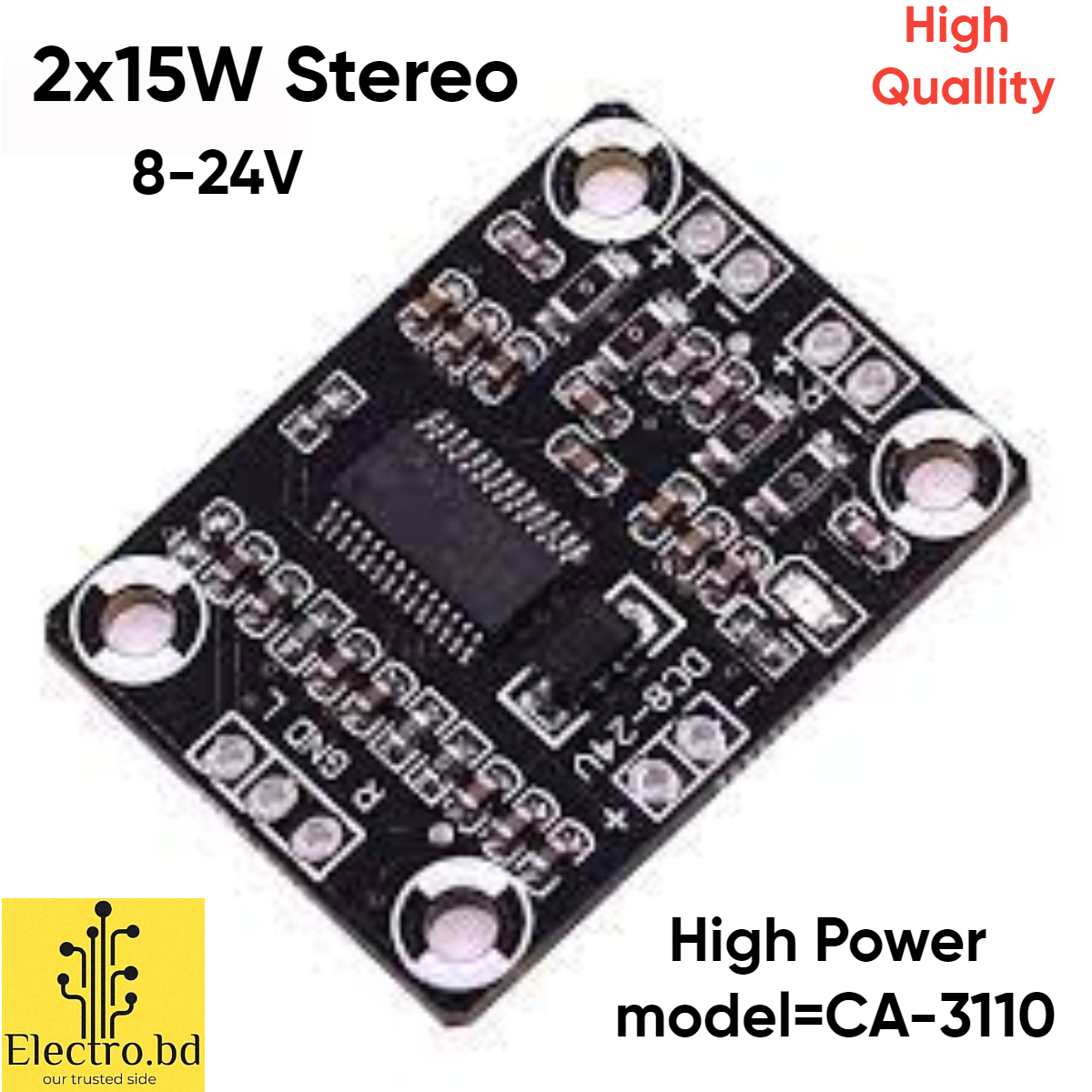 CA-3110 Digital Amplifier AUDIO Board 2x15W Stereo CLASS 8-24V High ...