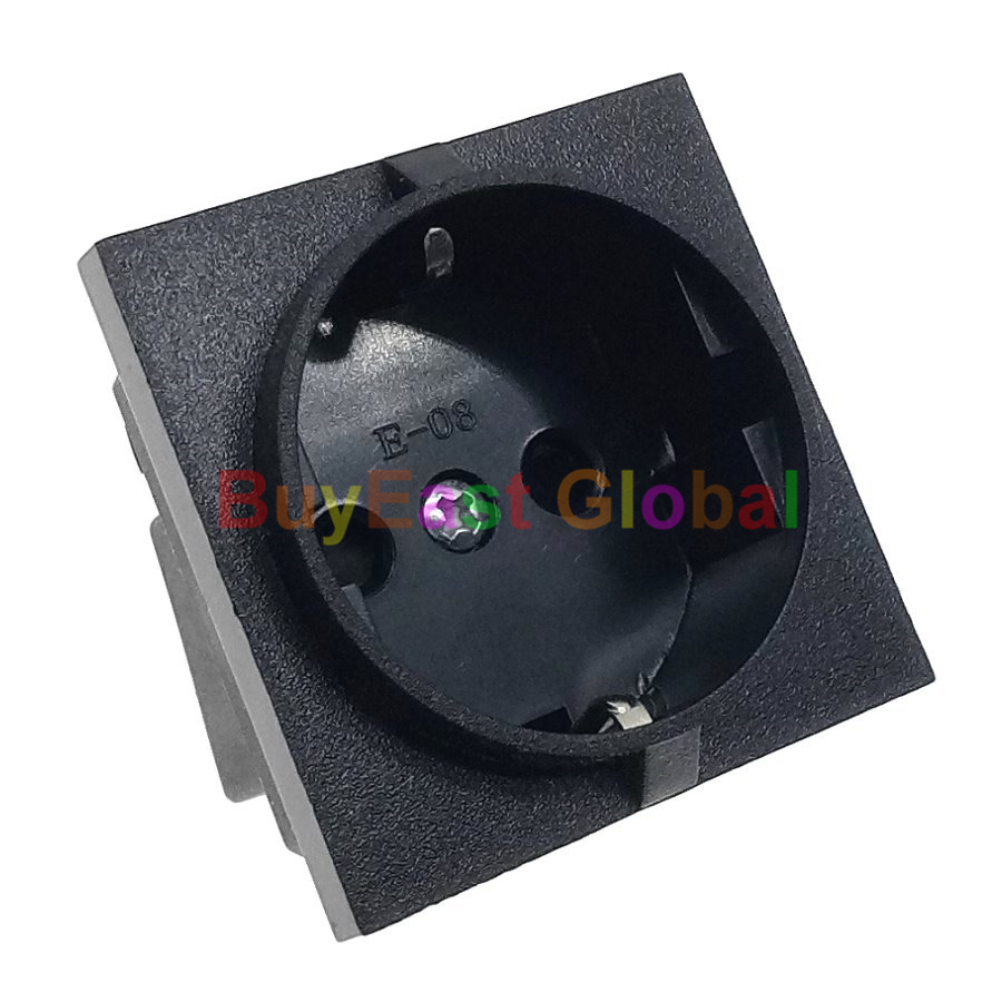 EU Schuko German (Type F) Panel Mount Power Socket Receptacle AC100 ...