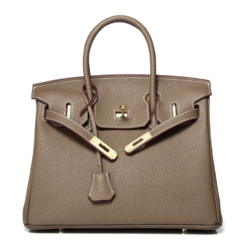 Shoulder Cowhide Mini Birkin Bag Fashion Women's Bag Litchi Pattern ...