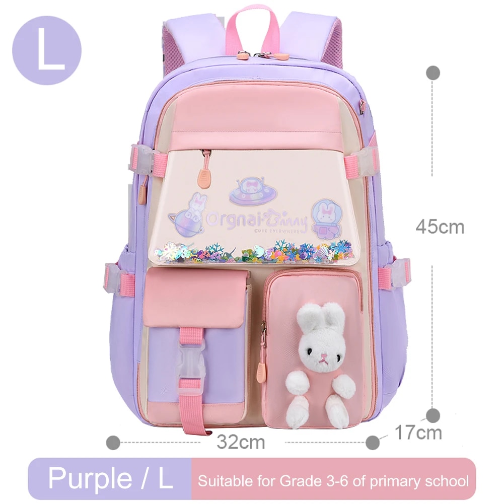 Korean School Bags Backpacks For Girls Student 7-14 Year Waterproof ...