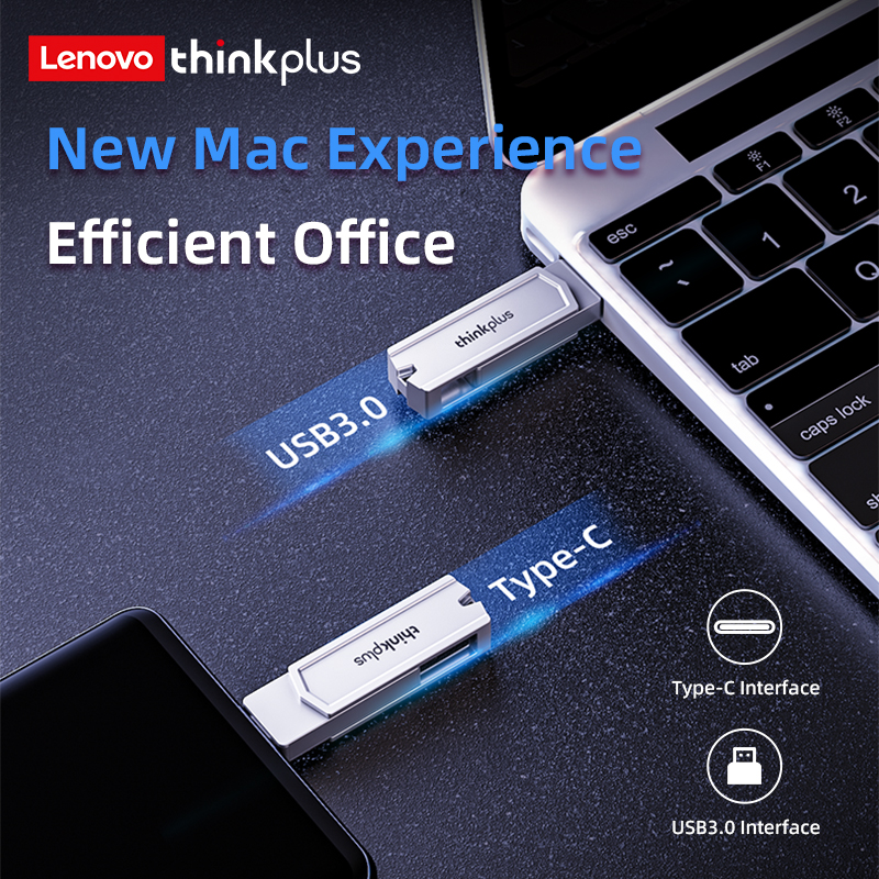 Lenovo Thinkplus USB 3.2 Flash Drive 2 in 1 USB and Type C Pen Drive ...