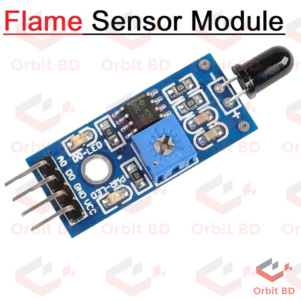 Flame Sensor For Fire Detection Moduleir Infrared 4 Wire Flame