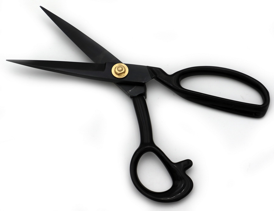 Lingyi Tailoring Scissors 12 inch Black for Rubber Grip Handle ...
