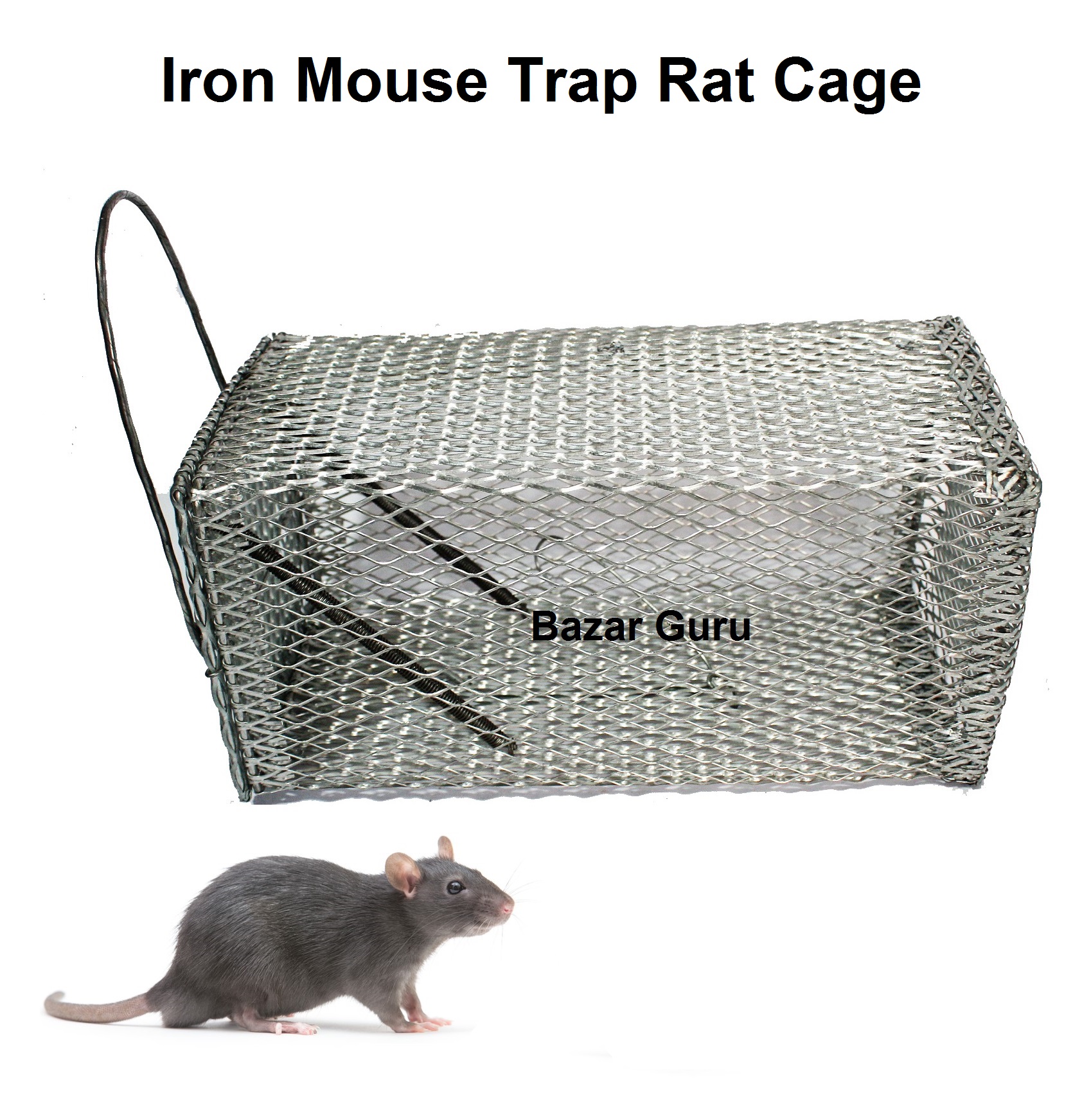 Mouse Rat Trap Cage Metallic Mouse Trap for Capturing live Rat | Daraz ...