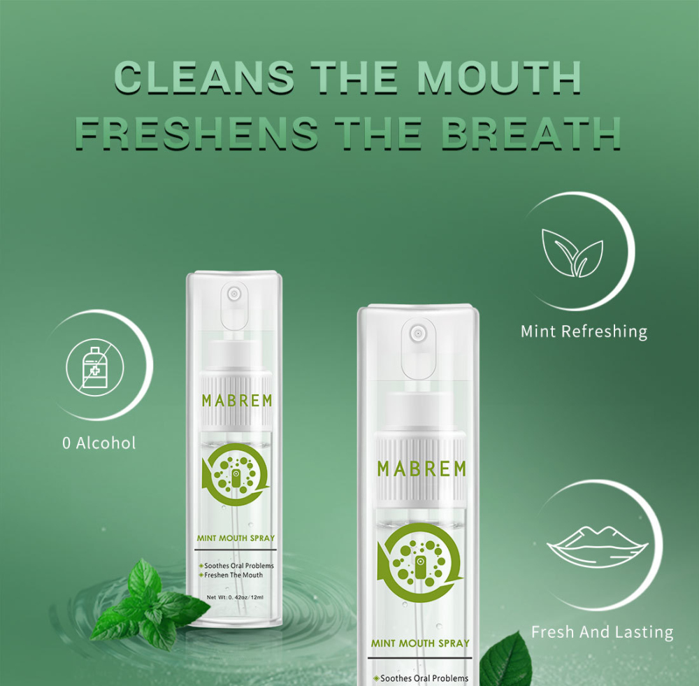 12ml Oral Spray Mouth Spray Portable Breath Freshener Breath Treatment ...