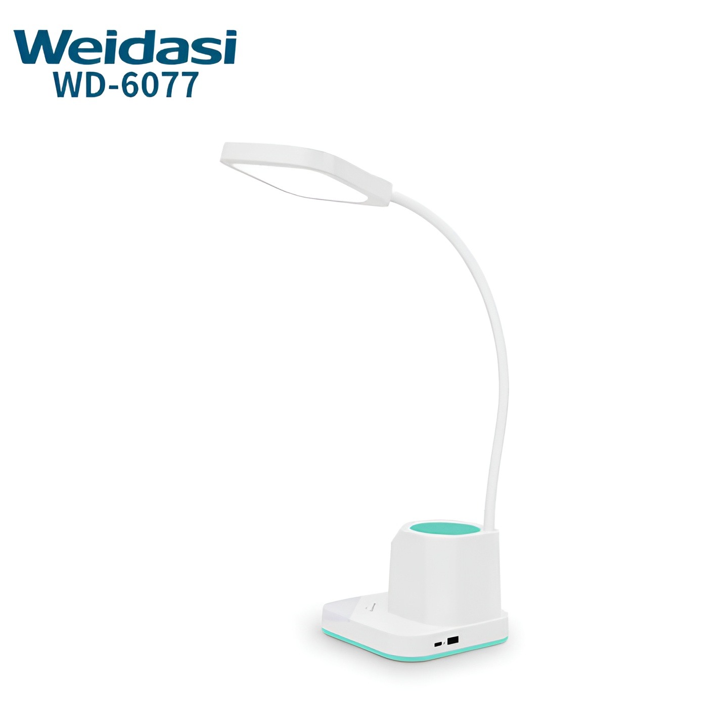 WEIDASI WD-6077 Rechargeable Eye Protection Flexible Touch Control LED Desk Lamp With Pen Holder ...