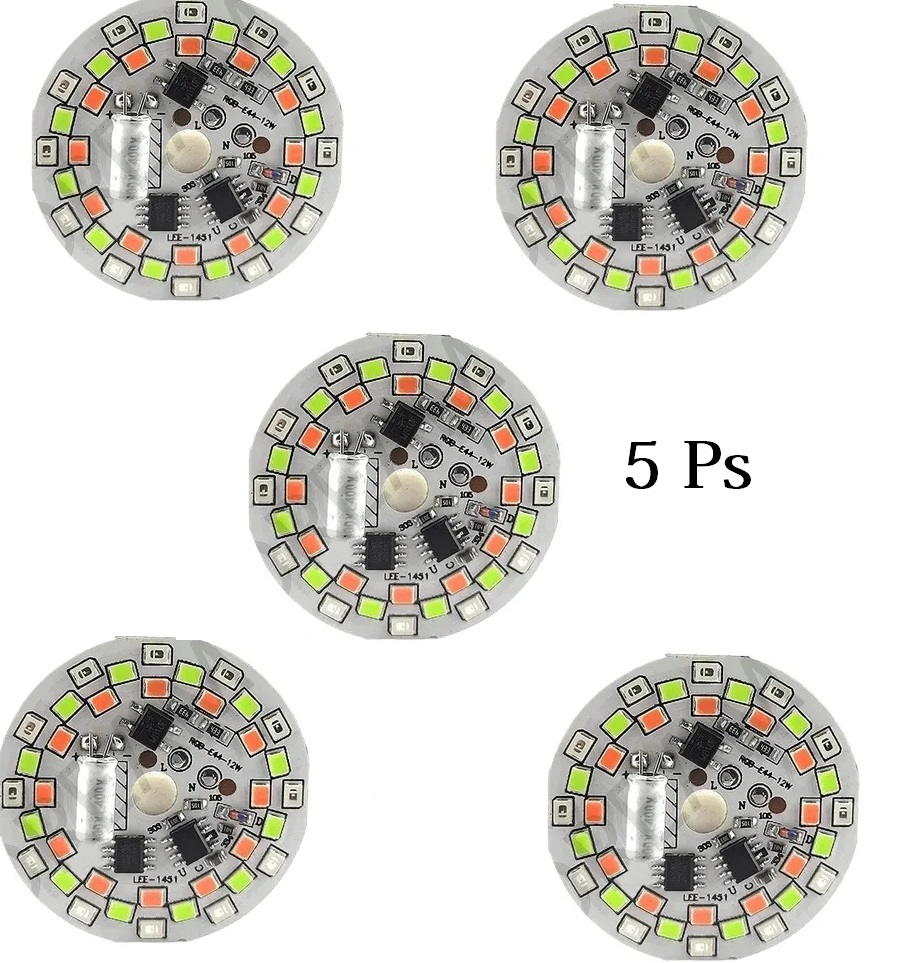 RGB LED Lamp Plate AC220V 9W Smart Dual SMD IC lamp Board | Daraz.com.bd