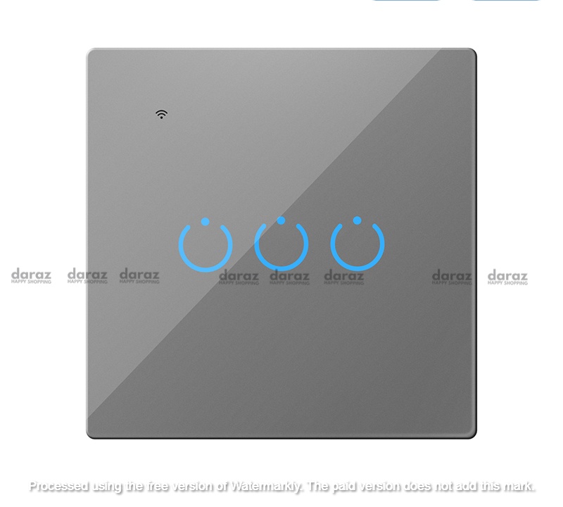 ANDELI SMART SWITCH 3-GANG -GRAY COLOUR | Daraz.com.bd