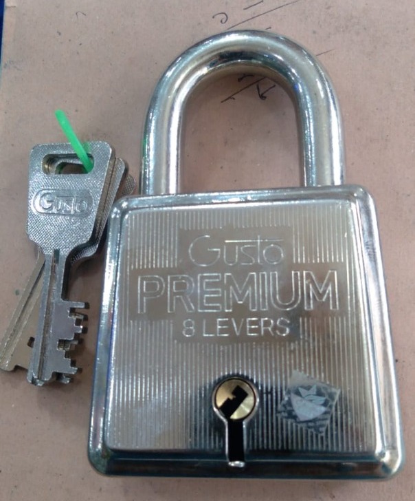 Top security lock for door or main gate with 3 key 70 mm 8 levers ...