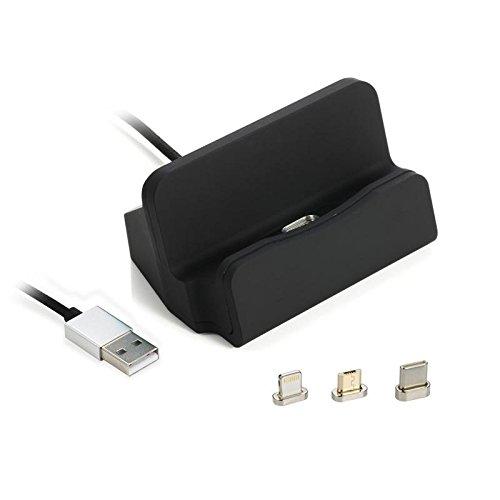 3 in 1 Type-C Android ISO Magnetic Charging Dock Station Type C Micro ...