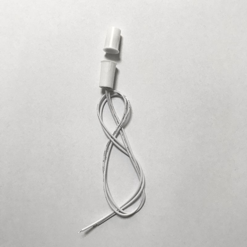 White Recessed Magnetic Contacts Security NC Reed Switch Alarm for ...