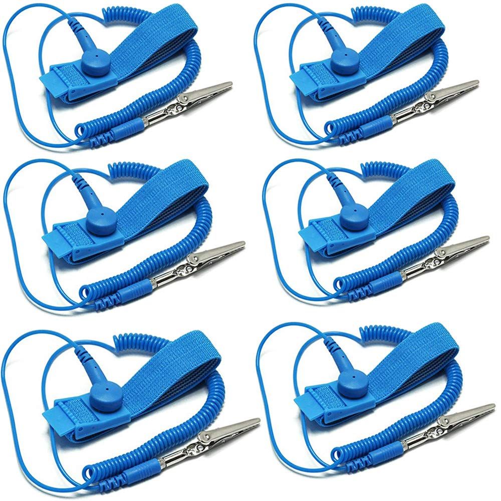 6 PCS Adjustable Factory Anti Static ESD Wrist Strap Discharge Band ...