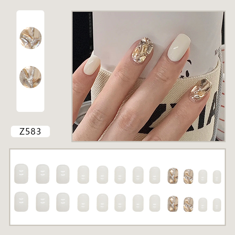 MOOSUN 24pcs With Glue False nails cute pattern False nails With Design ...