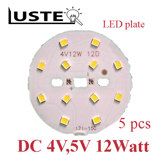 Dc 4V 12W Led Lamp Plate Connect Direct Usb, Dc 4.2V 18650 Lithium-Ion ...