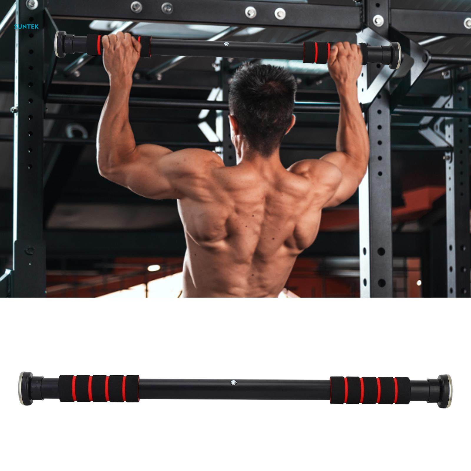 Pull up Bar Adjustable Fitness Chin up Bar Non Slip No Screws Wall Door ...
