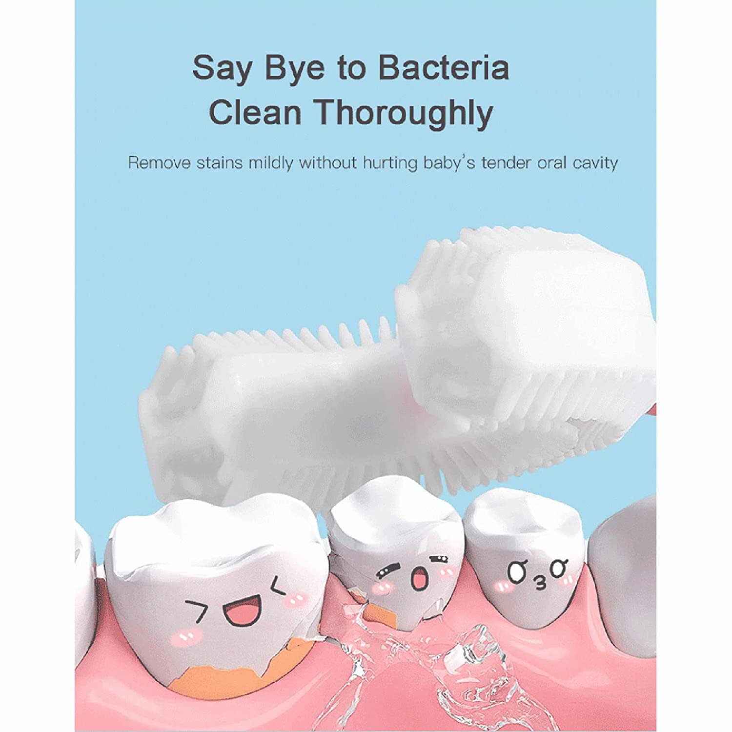 All Rounded Children Silicone U-shape Toothbrush Kids U Shaped ...