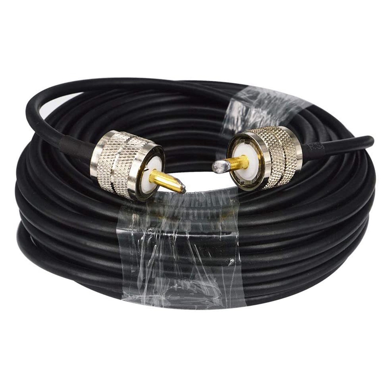 15M UHF Coaxial Cable RG58 Coax Cable PL259 Cable 50 Ohms CB Radio ...