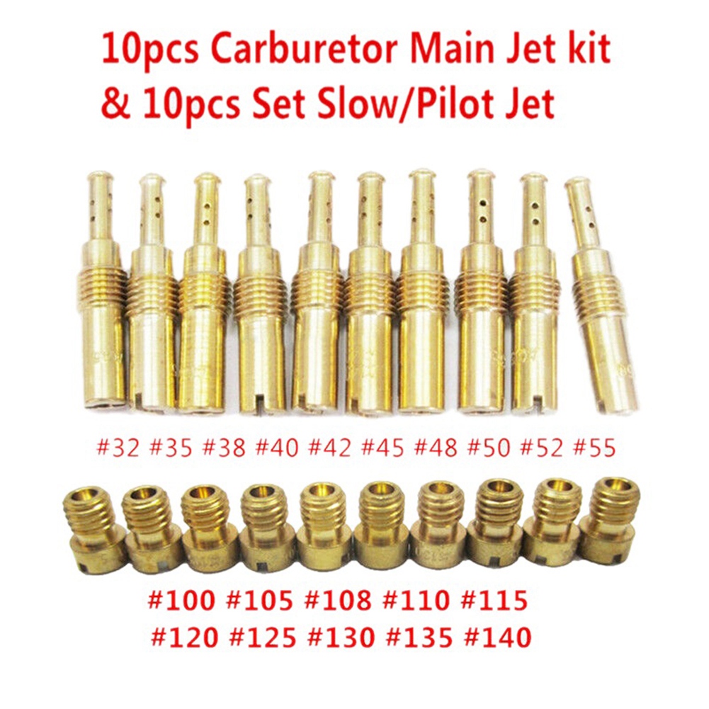 10Pcs Carburetor Main Jet Kit & 10Pcs Slow/Pilot Jet for PWK | Daraz.com.bd