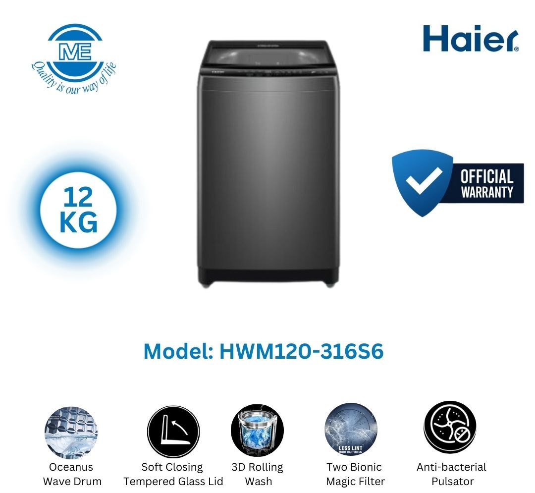 HAIER 12 KG Top Load Automatic Washing Machine With 3D Rolling Wash ...