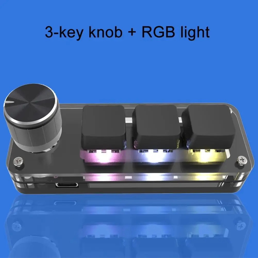 Programming Macro Custom Knob Keyboard RGB 3/6/12 Key Copy Paste Mini ...