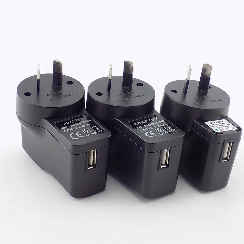 AC 220v to USB DC 5V 1A 2A 3A 2000ma 3000ma 5v1a port Australia AU NZ ...