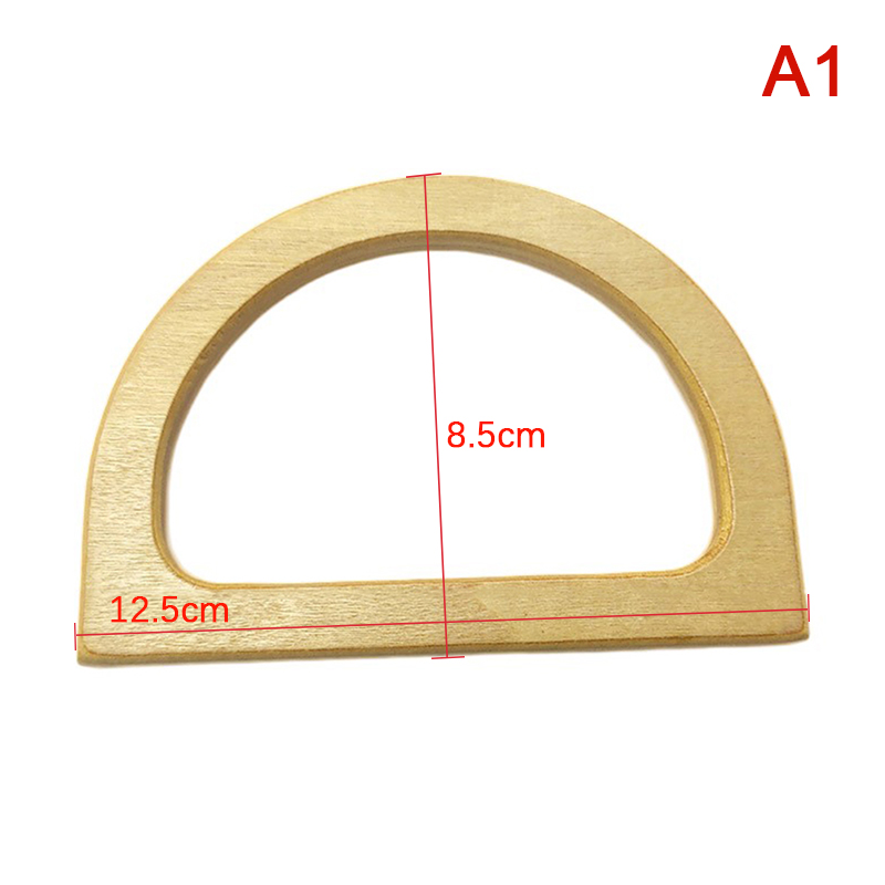 Solid Wood Handle Replacement DIY Handmade Bag Woven Bag Purse Handbag ...