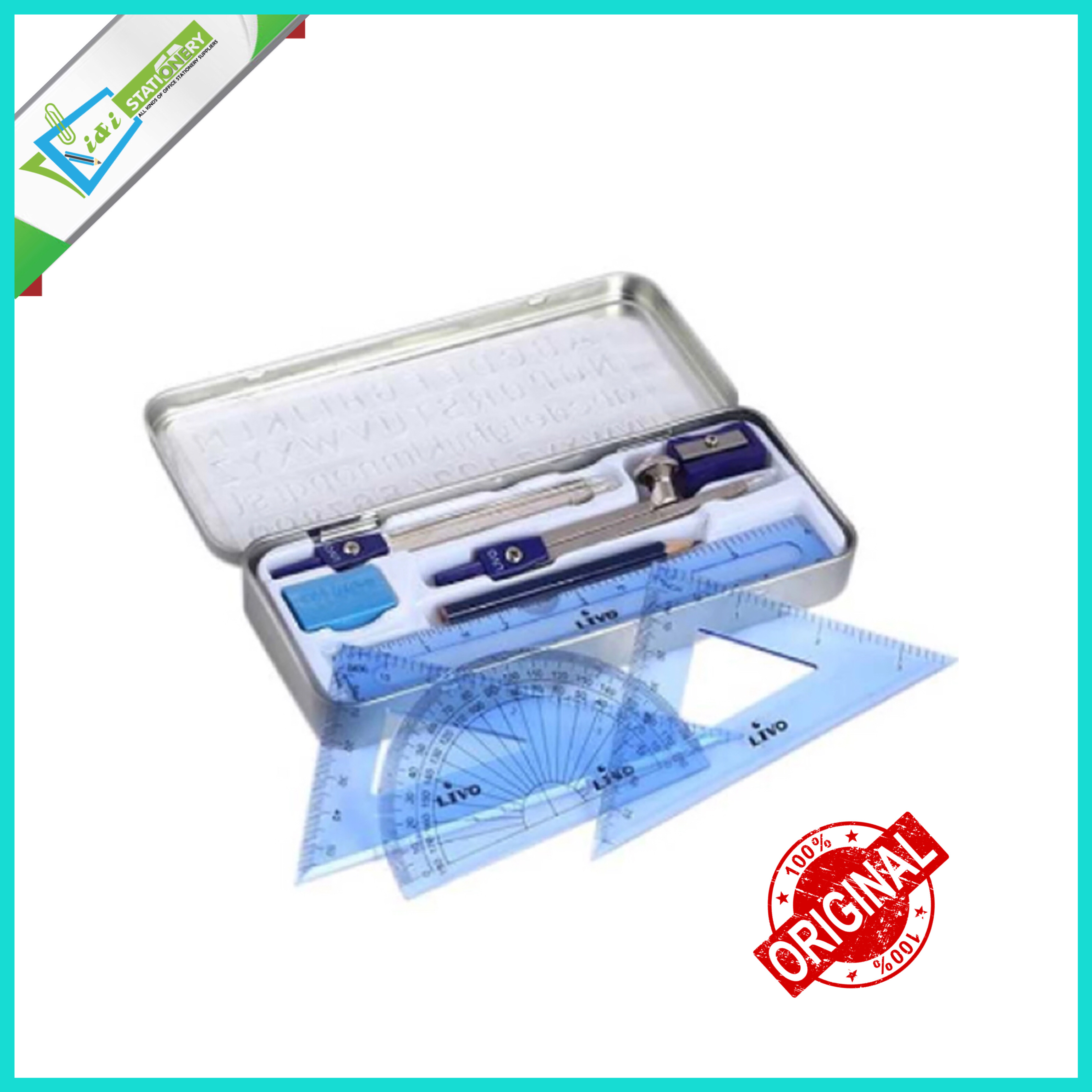 Livo Geometry Box Mathematical Instruments 10 pcs Set | Daraz.com.bd