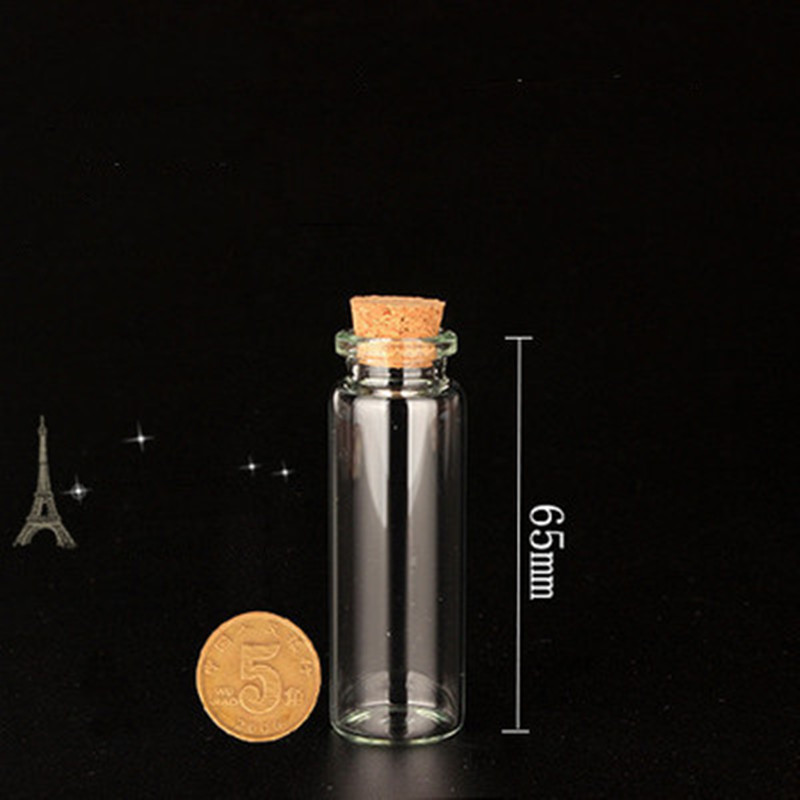 10pcs 1/3ml Small Fancy Empty Glass Bottle Wishing with Corks Necklace ...
