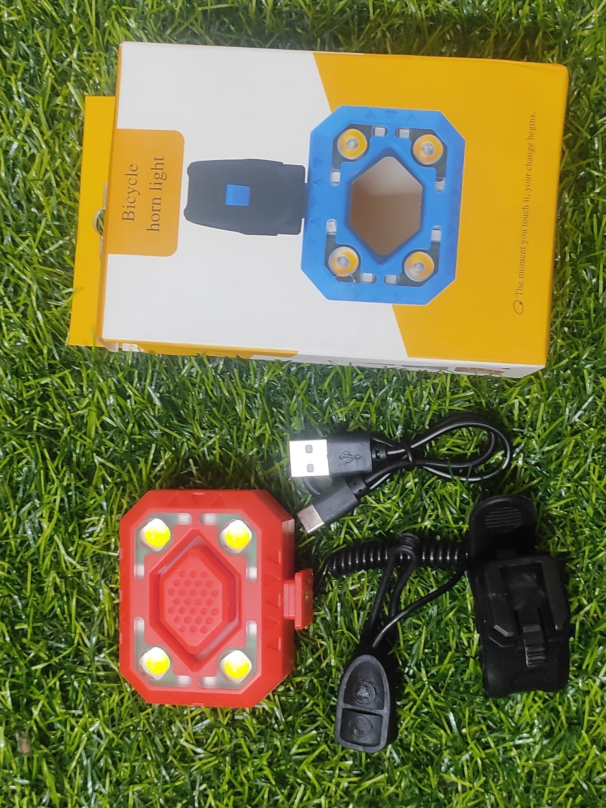 High Quality Rechargeable 8 mode Light With 6 mode Horn Typc C charging ...