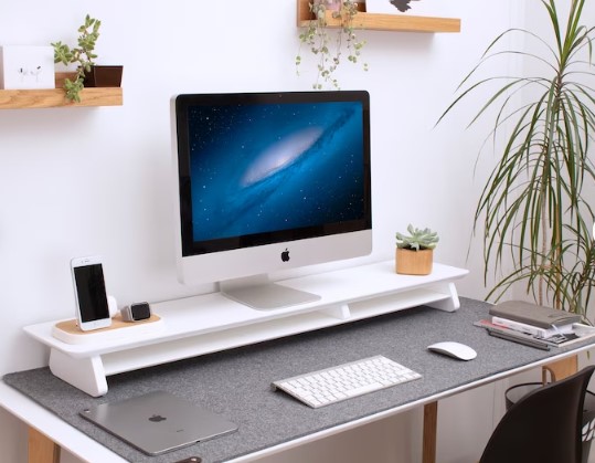 Monitor Stand Engineered Wood - Computer Desk Accessories - Monitor ...