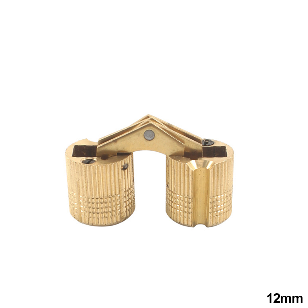 Hittime 8/10/12/14/16mm Copper Barrel Hinges Cylindrical Hidden Cabinet Concealed Hinge ...