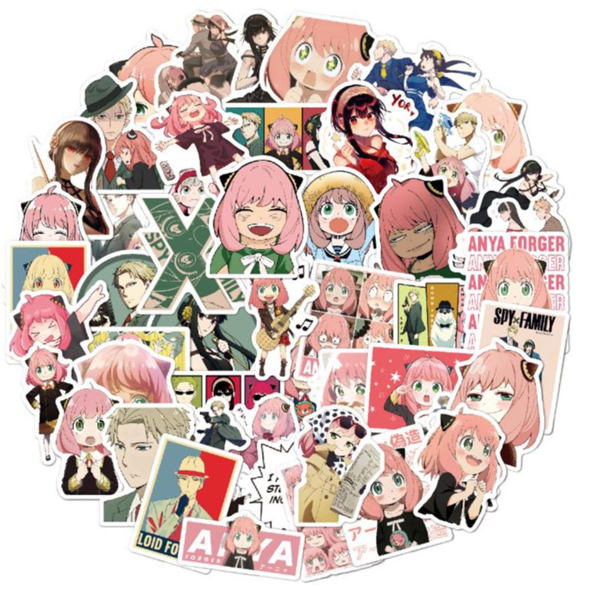 Anime Spyy X Family 25Pcs/Pack PVC Waterproof Stickers For Phone ...