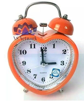 Bell Table Alarm Clock love Shape - Wall Clock | Daraz.com.bd