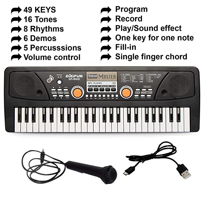 61 Keys electric piano keyboard with microphone and bandstand | Daraz ...